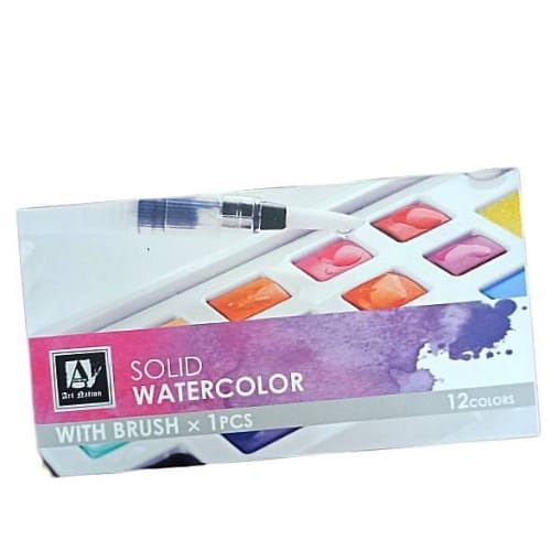 Art Rangers Solid Watercolor Paints Set 18 colours with 2 Water ...