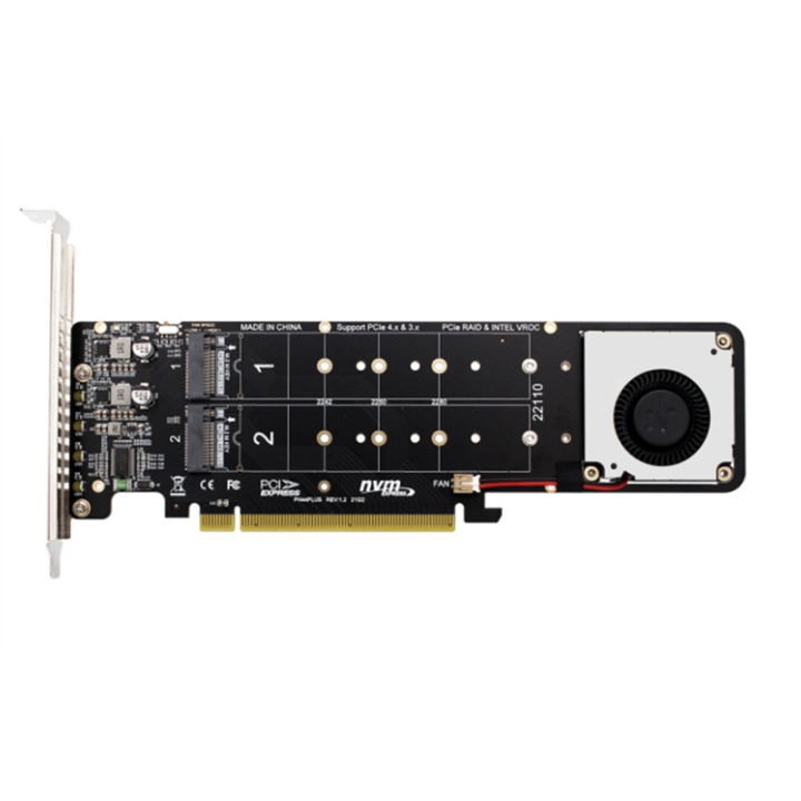 OUMERY Double-Sided 4-Disk NVME PCI-E X16 Split Card PCI-E X16 to M.2 M ...