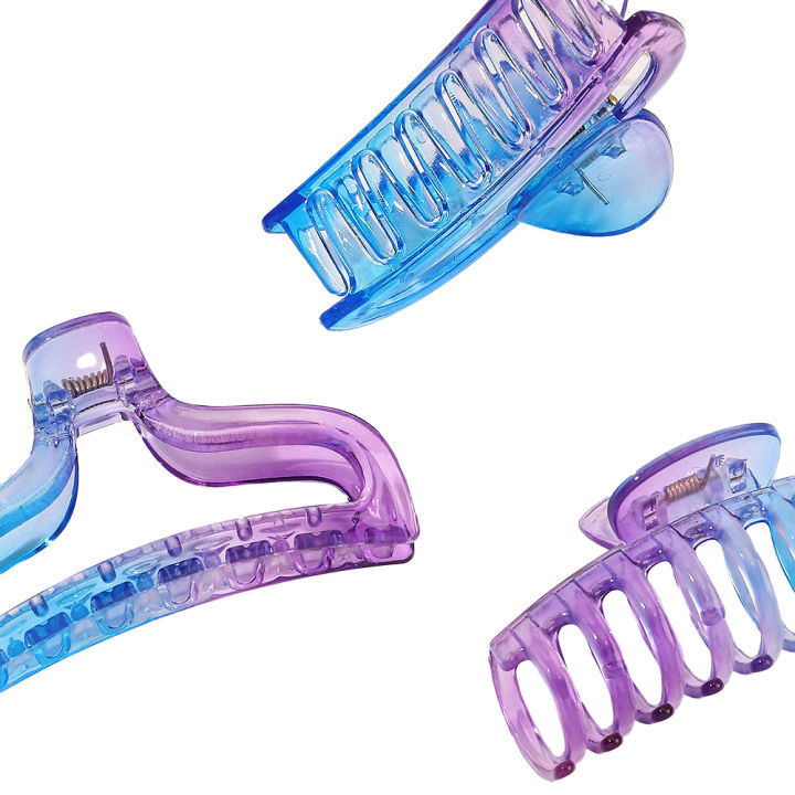 2023 New Fashion High Quality Transparent Gradient Color Hair Claw ...