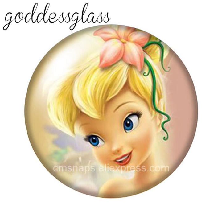 Disney Princess Tinker Bell Wings 10pcs 12mm/18mm/20mm/25mm Round photo ...