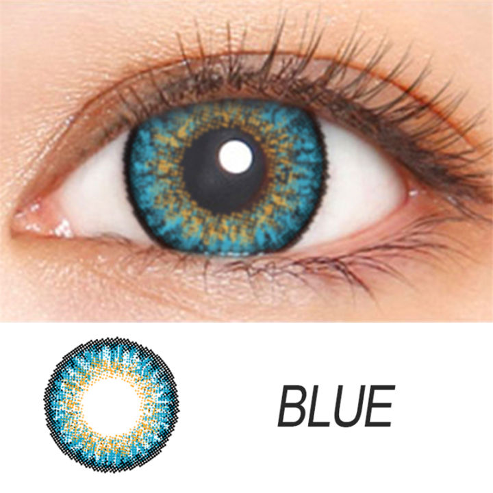 novmas contact lens set 3 tone 14.2mm fashion color women beautiful ...