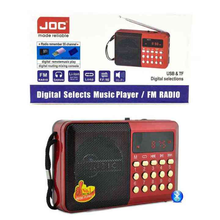 JOC Rechargeable USB and microSD Slot Mini FM Radio-6 month warranty ...