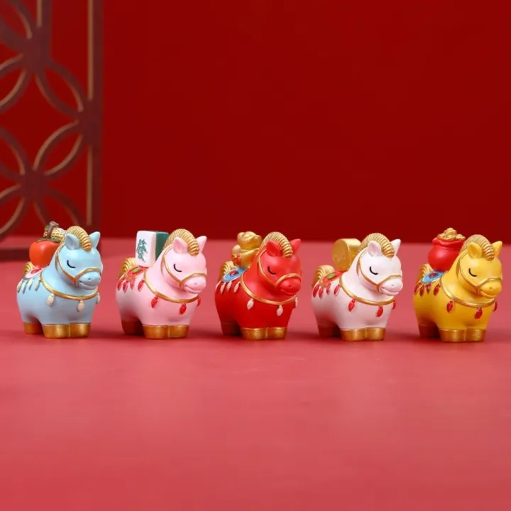 2026 Chinese New Year Resin Horse Figurine Horse Mascot Chinese Style ...