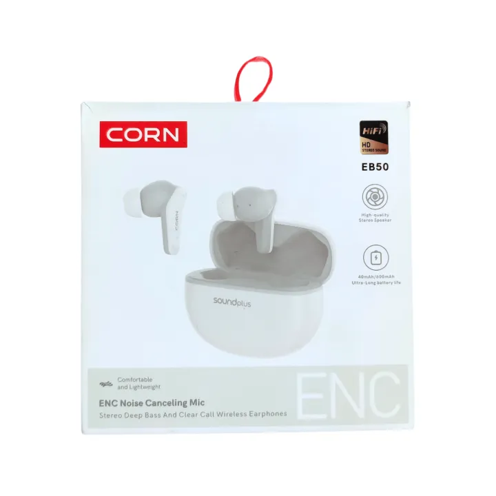 🌟 Corn EB50 Wireless Earphones: ENC Mic, Deep Bass, Long Battery Life ...