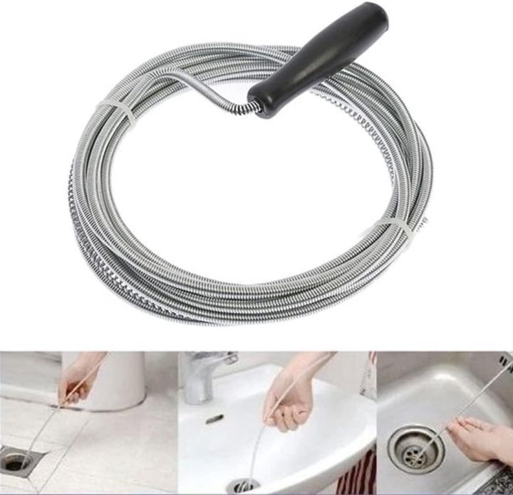 3 Meter Drain Cleaner Wire Spring Drainage Block Remover Machine Tool ...