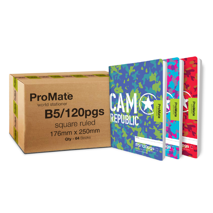ProMate B5 Square Ruled 120 Pages Books - 64 PCS Box | Daraz.lk