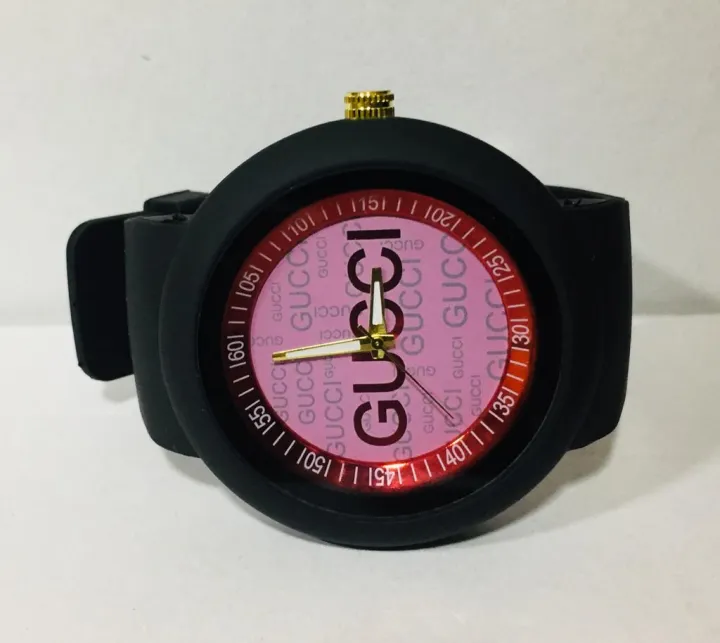 Men's rubber strep black colour watch | Daraz.lk