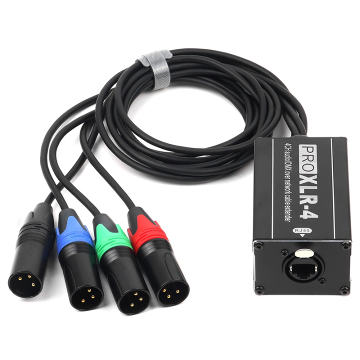 RJ45 to 4 Channel XLR Audio 3 Pin Splitter Male | Daraz.lk