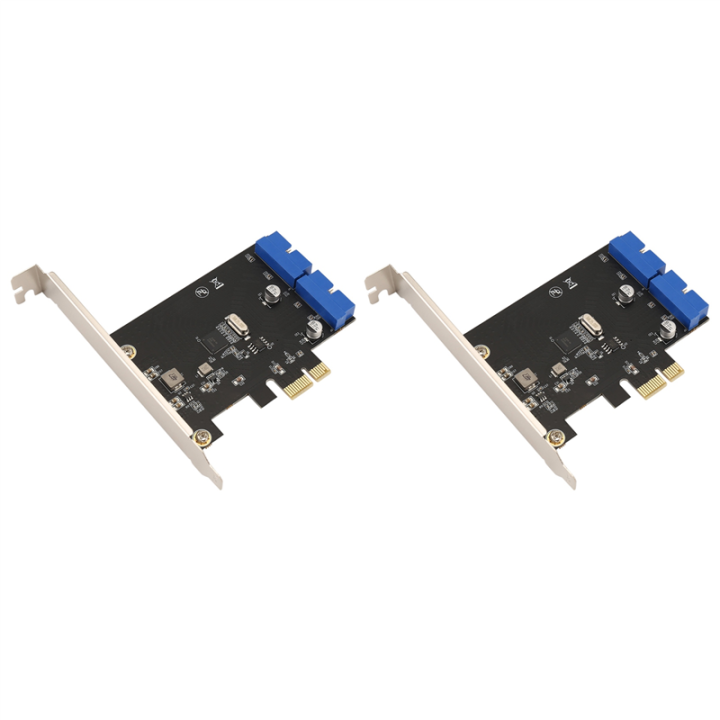 2X PCI Express USB 3.0 19 Pin Expansion Card PCIE 1X to 2 Ports USB 3 ...