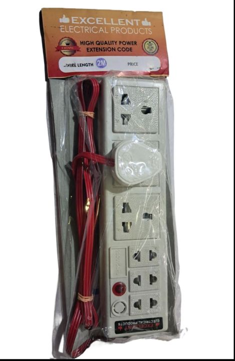 Excellent Electrical Products – 2M Multi-Plug Power Extension Cord ...
