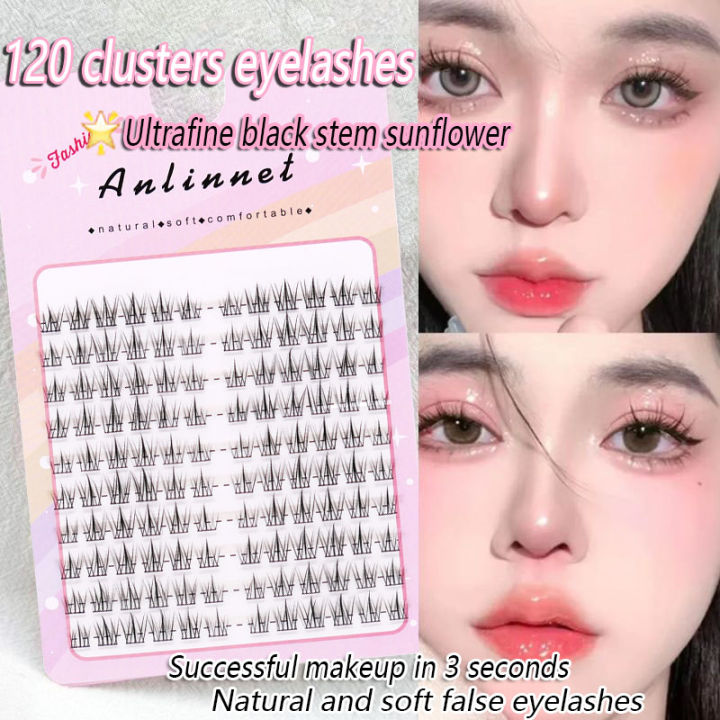 120 Pcs manga lashes Thick Little Devil Individual lash clusters ...