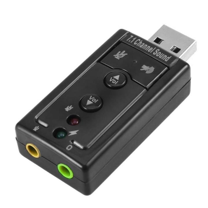 External 7.1 USB Sound Card USB to Jack 3.5mm Headphone Audio Adapter ...