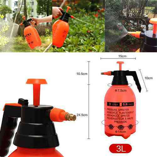 3L Hand Pressure Trigger 3 Liter water Sprayer Bottle Adjustable Copper ...