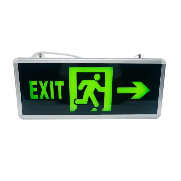 Emergency Exit Board With Rechargeable LED Light and Icon - Arrow Right ...