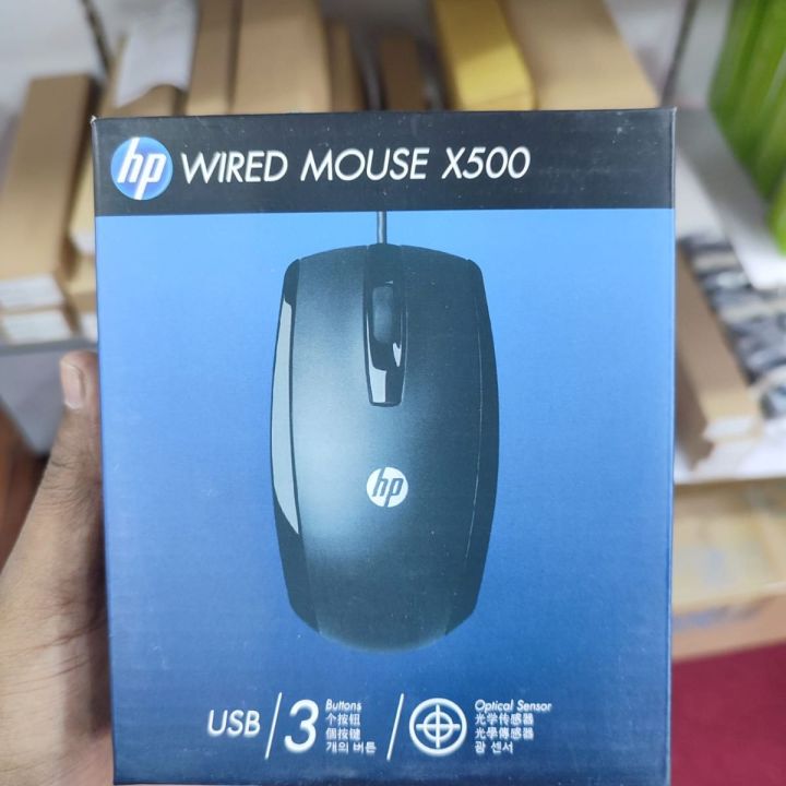 HP X500 Orignal Optical Wired USB Mouse | Daraz.lk