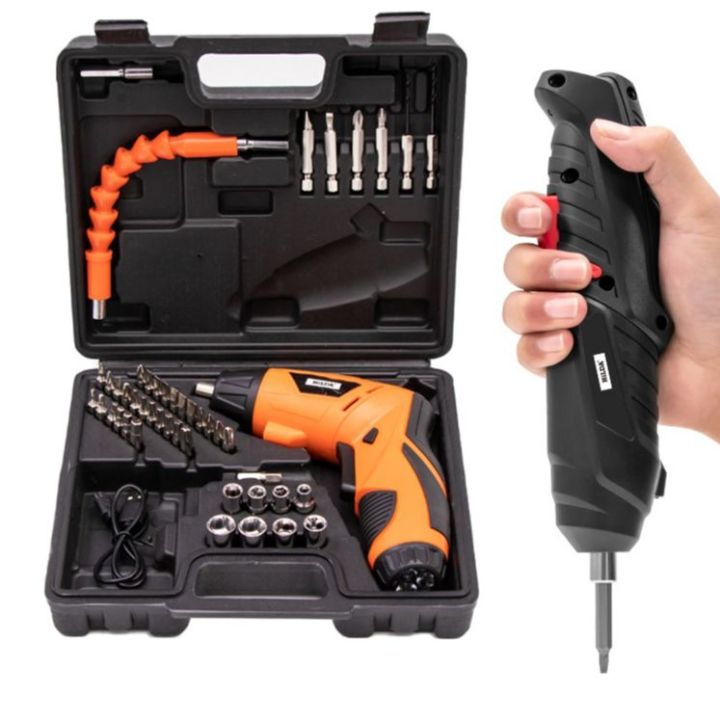 63pcs Electric Drill Machine Wireless Cordless Rechargeable Drill ...