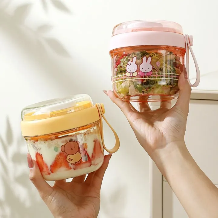 New 650ml Breakfast Cups Miffy Seal Yogurt Bowl with Spoon Reusable ...