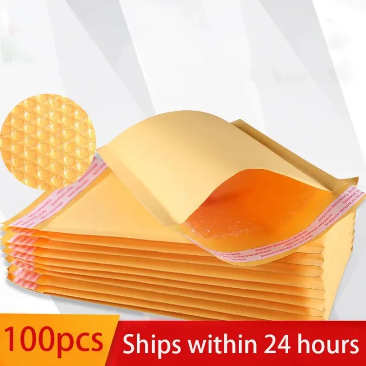 bubble wrap 100PCS/set Kraft Paper Bubble Envelopes Bags Different ...