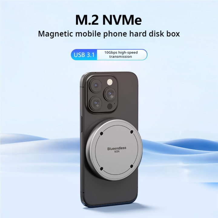 Portable Magnetic M2 NVMe 2230 2242 SSD Enclosure Case Pocket Mobile ...