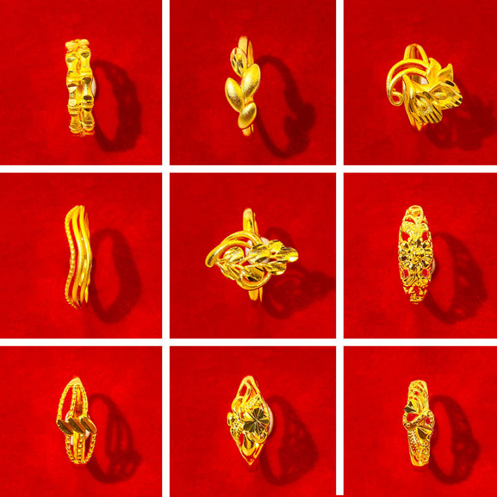 【Special offer】Hot ring copper vacuum plating women's imitation gold ...