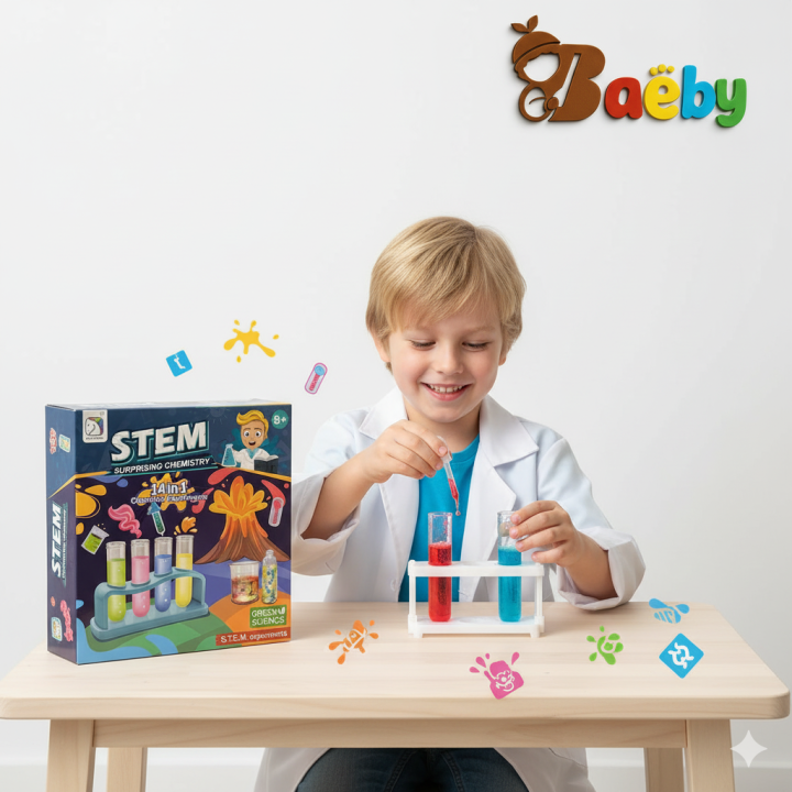 Stem chemstriy educational toy bbj-1109 | 14-in-1 Kids STEM Chemistry ...