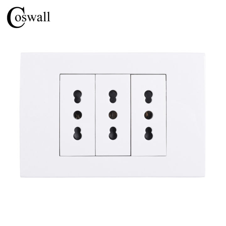 【LuxeGlow】Coswall Wall Power Socket Plug 3 Way Italian / Chile ...