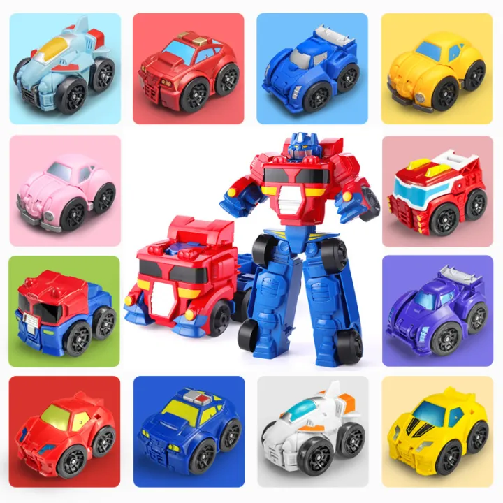 Mombardi mini twinkle morphing toy car King Kong Wasp Optimus car robot ...