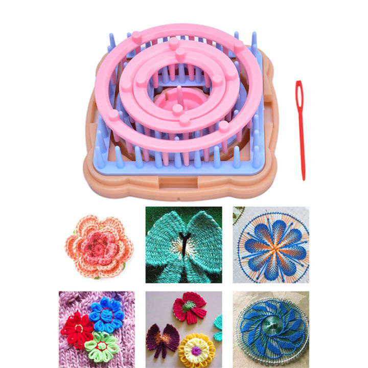 1PCS DIY Weaving Tool Knitting Machine Color Stitching Tool Flower Loom ...