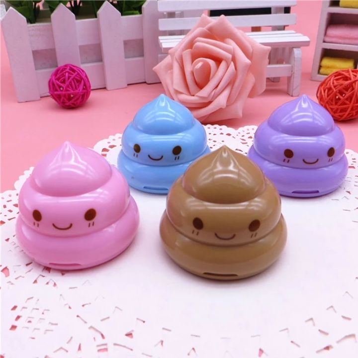 1PC Kids Funny Stationery Double Hole Pencil Sharpener Novelty Poop ...