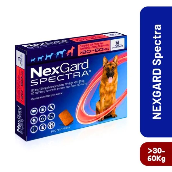 NEXGARD Spectra Dog Chews Chewable 150mg (1 Tablet) for Large Dogs 30 ...
