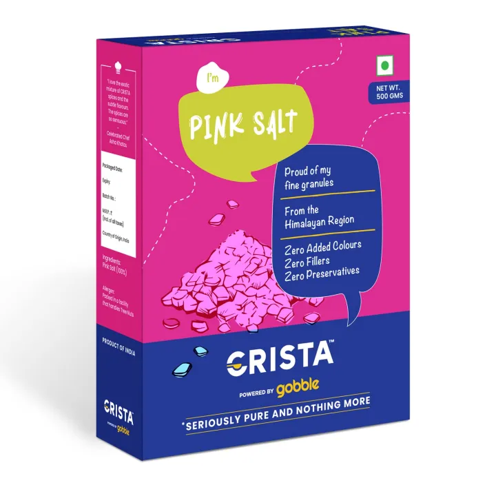 CRISTA Himalayan Pink Salt Powder | Rock Salt Fresh & Mineral Rich ...