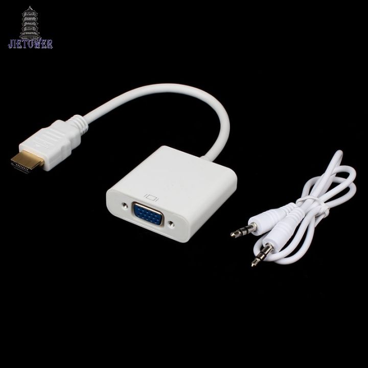 HDMI VGA Video adaptor HDTV CRT Monitor TV for XBOX PS3 HDMI to VGA 3 ...