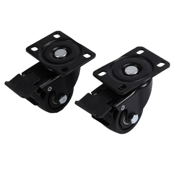 Heavy Duty Casters with Brakes, Table Casters with Safety Double Lock ...