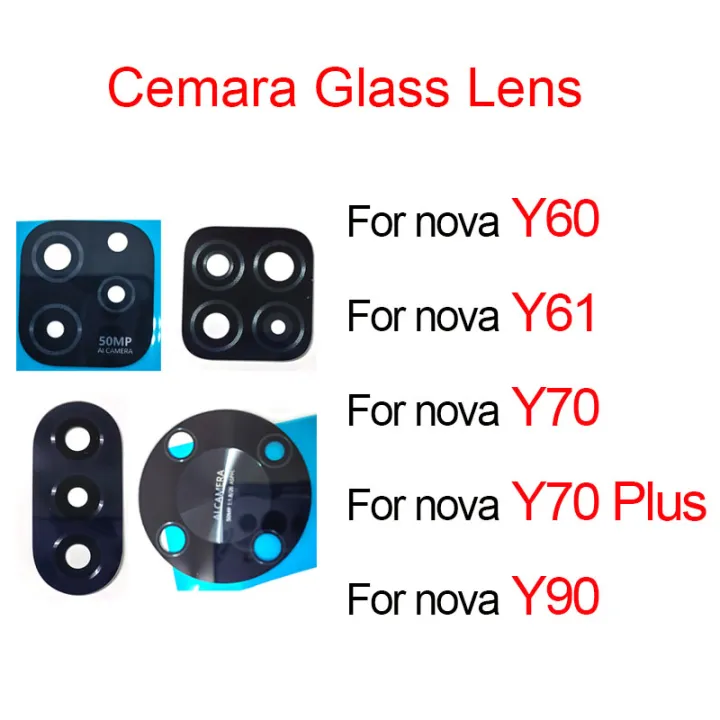 For Huawei nova Y60 Y61 Y70 Y90 Plus Rear Back Camera Glass Lens With ...