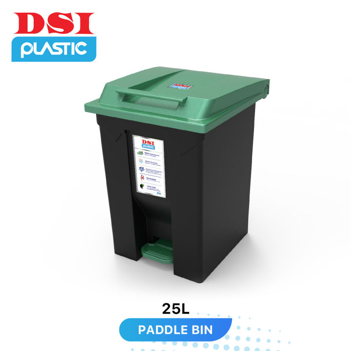 25L Paddle Bin Waste Bin Open Top Recycle Bin Kitchen Bin Trash Can ...