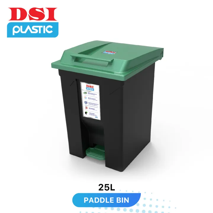 25L Paddle Bin Waste Bin Open Top Recycle Bin Kitchen Bin Trash Can ...
