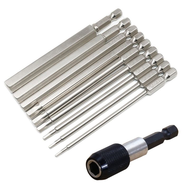 1 Pcs 1/4 Inch Impact Drive Hex Holder Bit Drill Chuck Adapter & 10Pcs ...