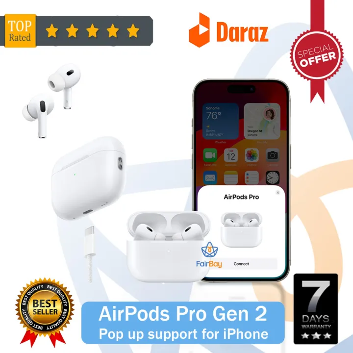 Inpods Pro wireless EarBuds with charging case Red & Blue light Touch ...