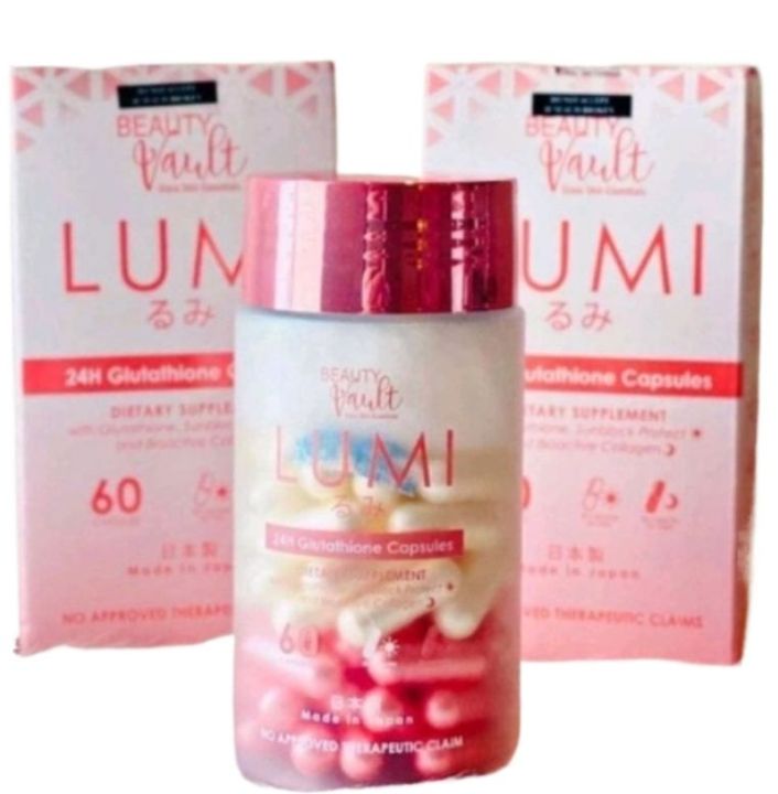 LUMI 24H GLUTATHIONE 60 CAPSULES / Tablets Whitening Skin Protection ...
