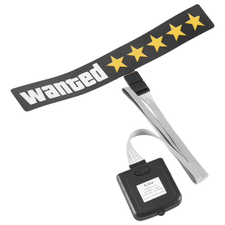 Windshield Electric Wanted Car LED Reflective Stickers Replacement ...