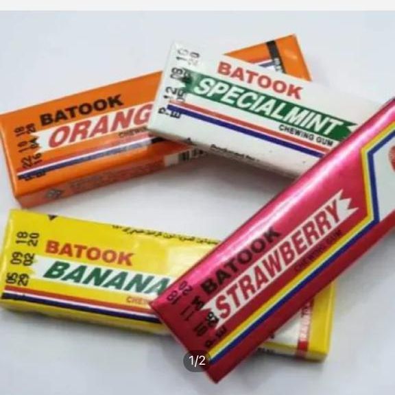 Batook Chewing Gum (5 Gum Sticks Per Pack) Super Fruity Taste Mouth ...