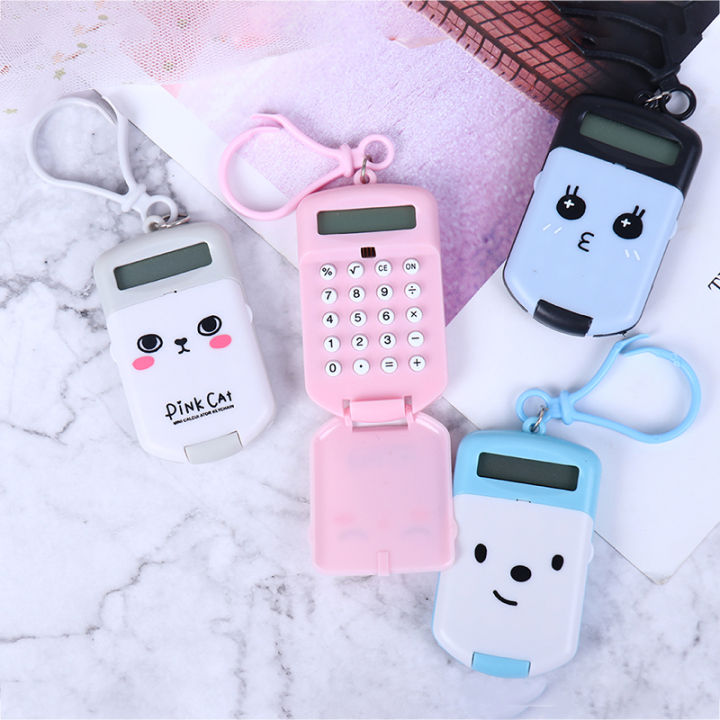 Portable Digits Display Cartoon Calculator Cute Keychain Calculator ...