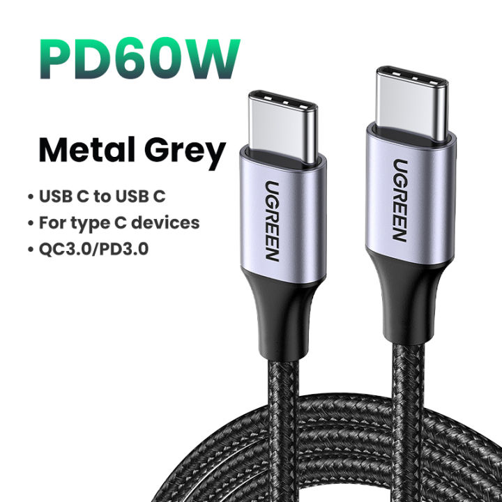 【Type C to C】UGREEN PD 60W 100W USB C to USB Type C Fast Charging Cable ...