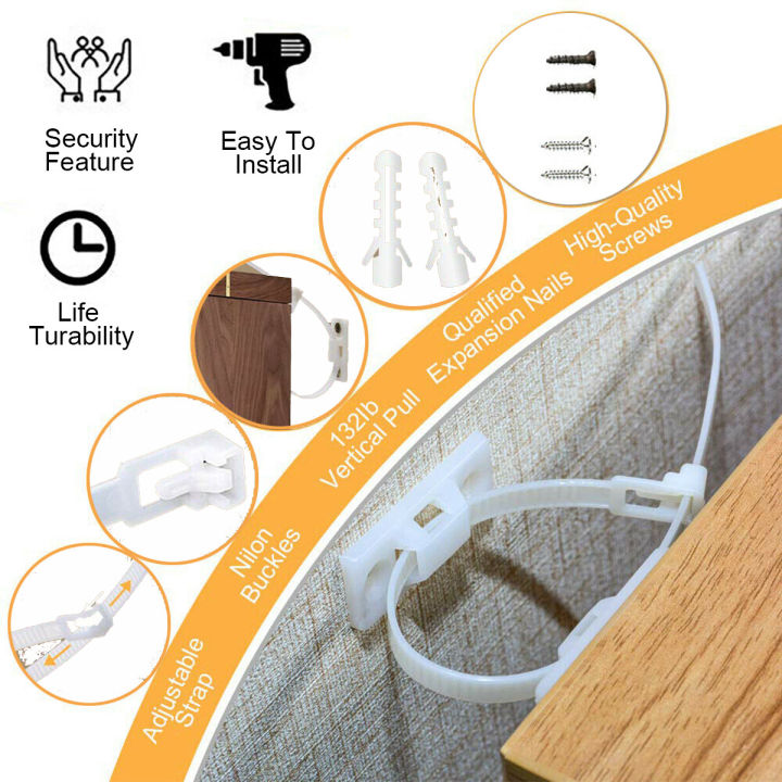 Normal Baby Proof Anti Tip Strap Furniture Strap Brackets Kid Safety ...