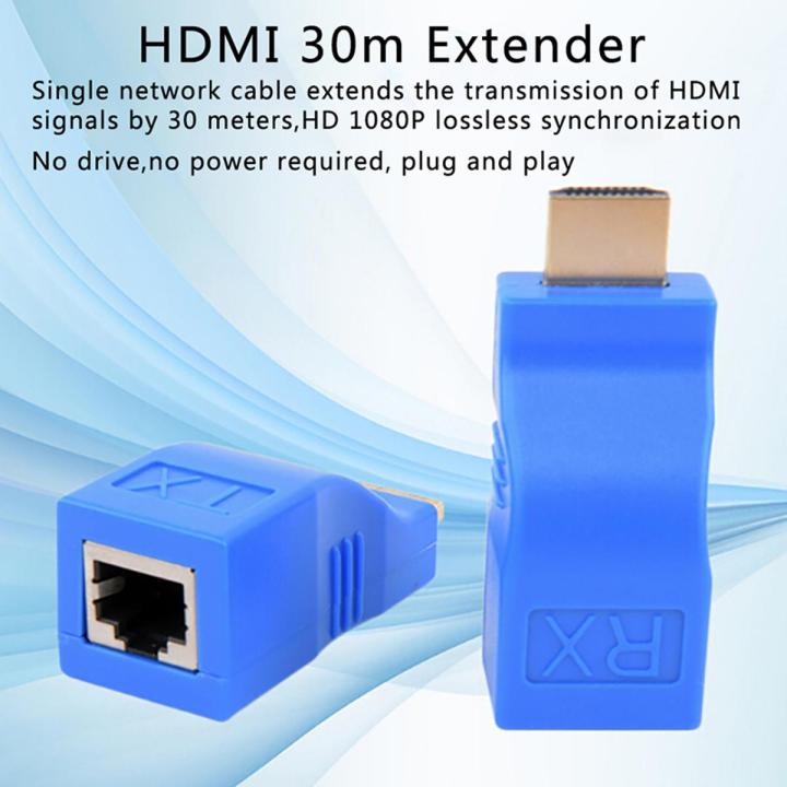 【All Of Me】2pcs 1080P HDMI Extender RJ45 Over Cat 6 Network Ethernet ...