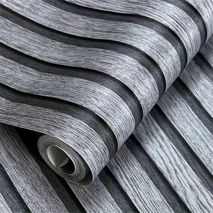 45CM Wide Self-Adhesive Vinyl Wallpaper Wood Plank Wall Stickers ...