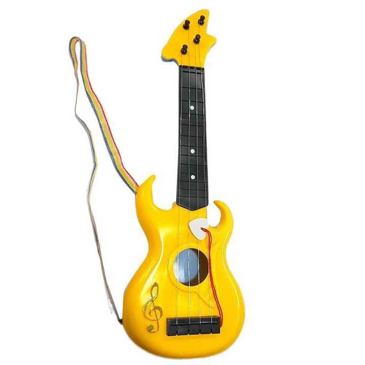 Plastic Guitar Kids Children Toy Guitar - Yellow | Daraz.lk