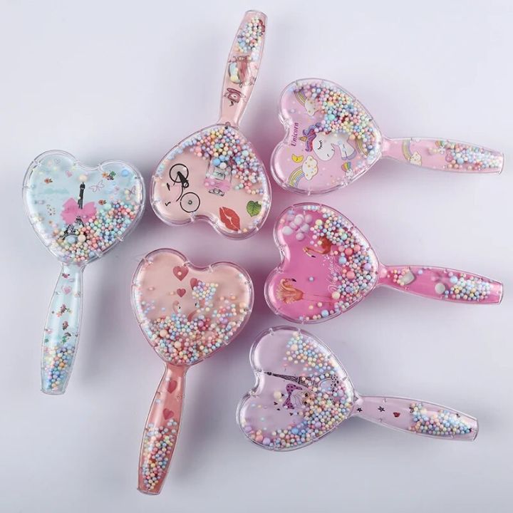 Heart-shape Hair Brush Hairdressing Brush Transparent Hair Styling ...