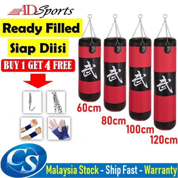 60cm / 80cm / 100cm / 120cm Filled Sand Punching Bag / Siap Diisi ...