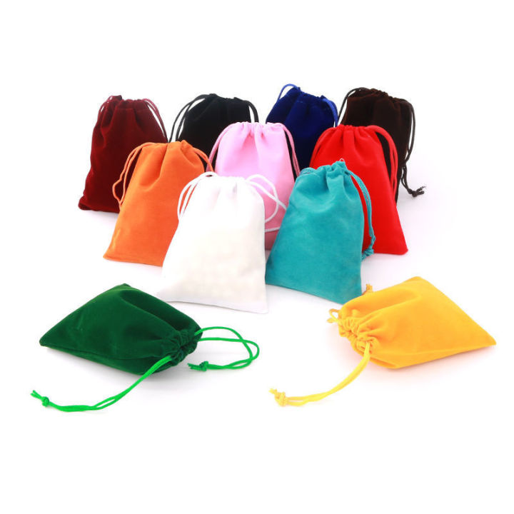 10/50pcs Packing Drawstring Velvet Pouch Sachet Gift Bag For Jewelry ...